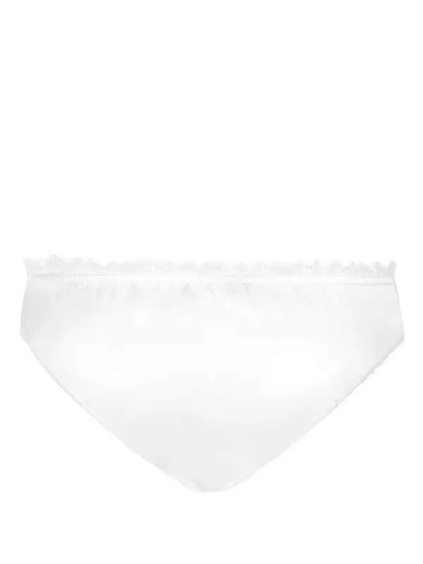 Dolce & Gabbana Ruffle-trim Stretch-silk Briefs