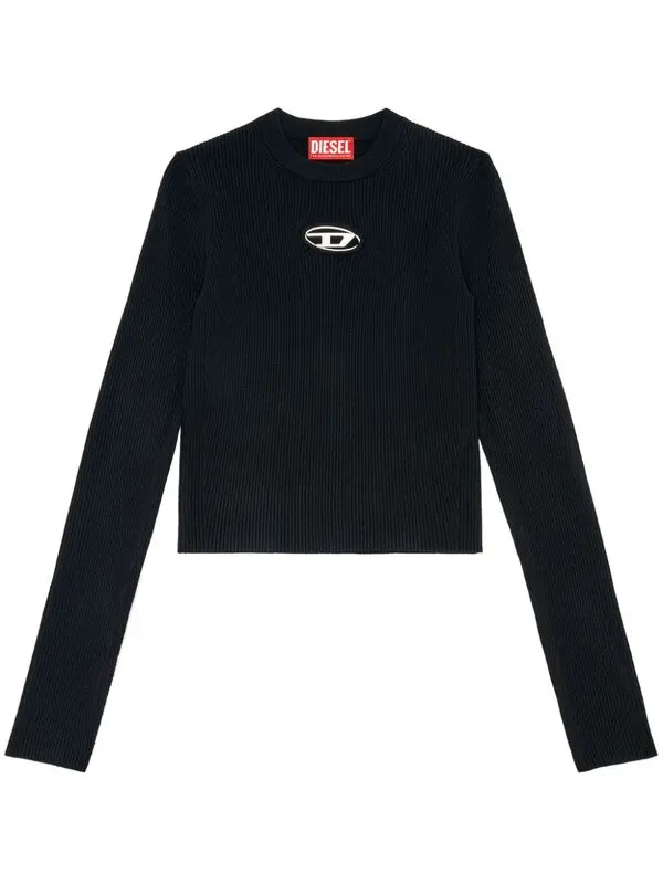 DIESEL® M-valari Long-sleeved T-shirt - Black