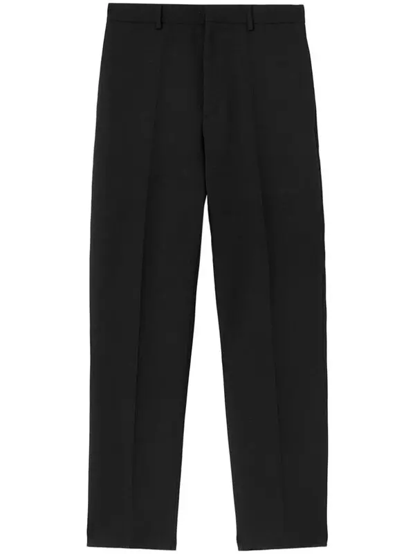 JIL SANDER Tapered Wool Trousers - Black