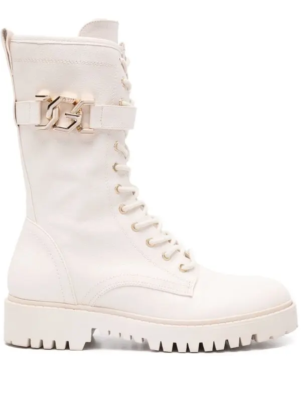 Guess Chain-detail Lace-up Boots