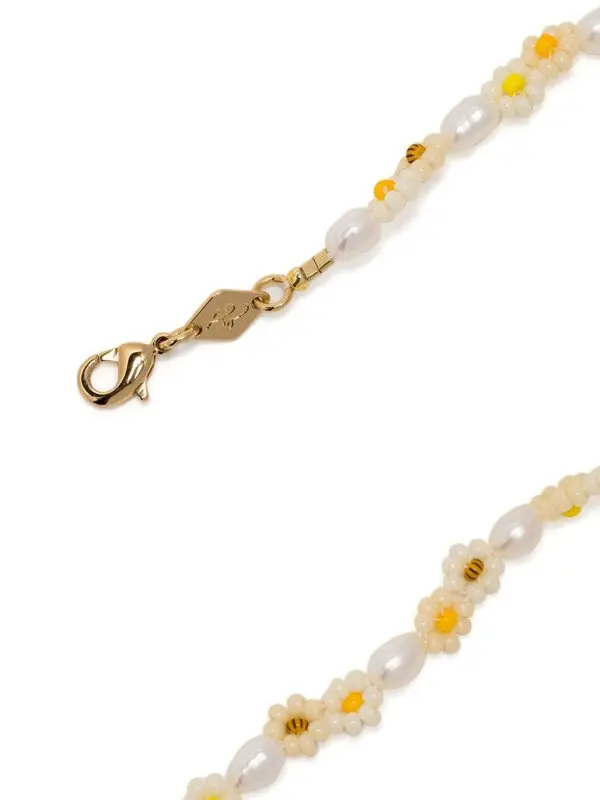 Anni Lu Flower-motif Beaded Necklace