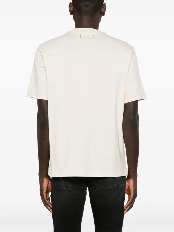 Amiri Logo-print Cotton T-shirt - Neutrals
