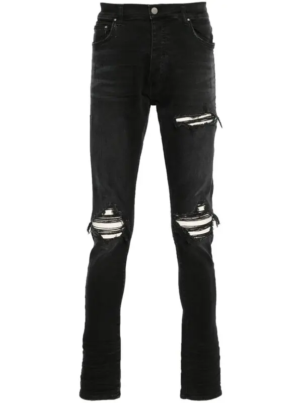 Amiri Mx1 Ultra-suede Jeans - Black