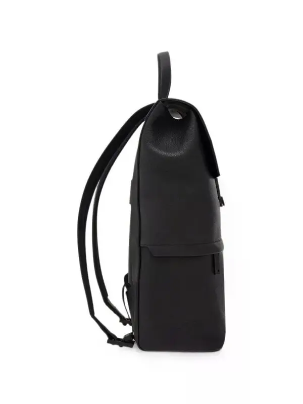 FERRAGAMO Hug-buckle Leather Backpack - Black