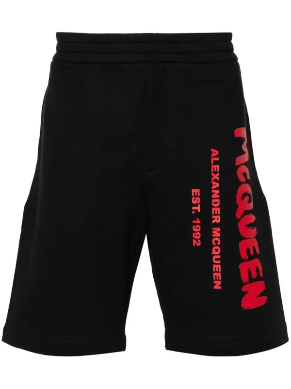 Alexander McQueen Logo-print Cotton Shorts