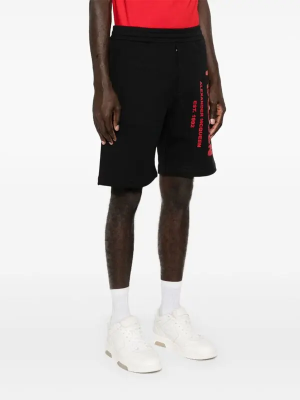 Alexander McQueen Logo-print Cotton Shorts