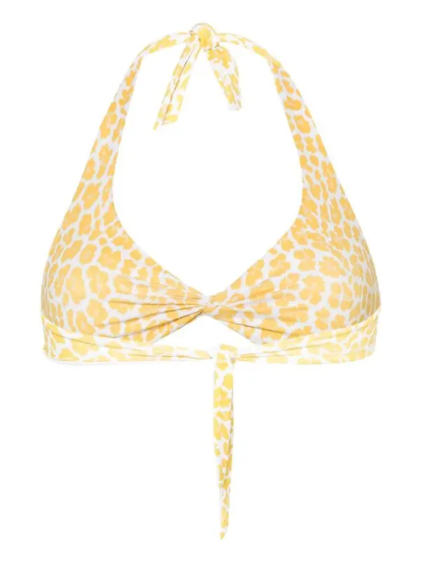 FISICO Leopard-print Triangle Bikini Top