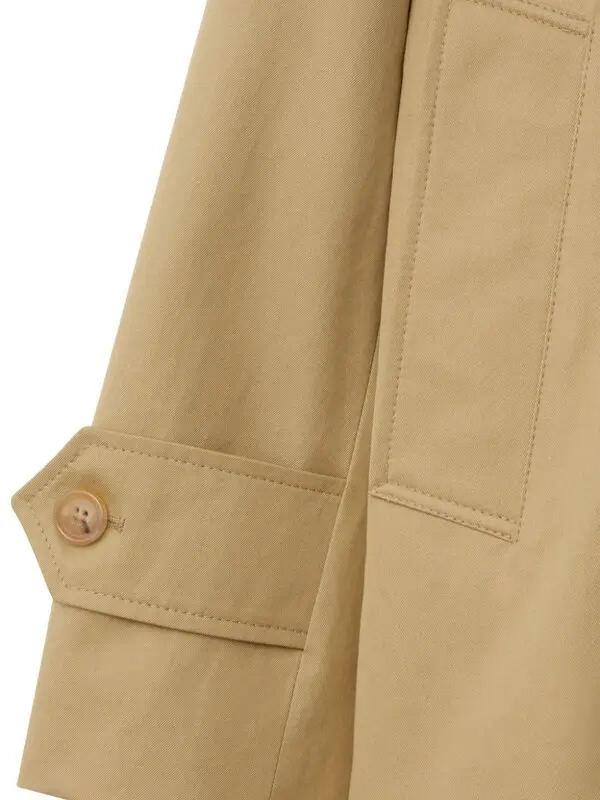 Burberry Single-breasted Cotton Car Coat