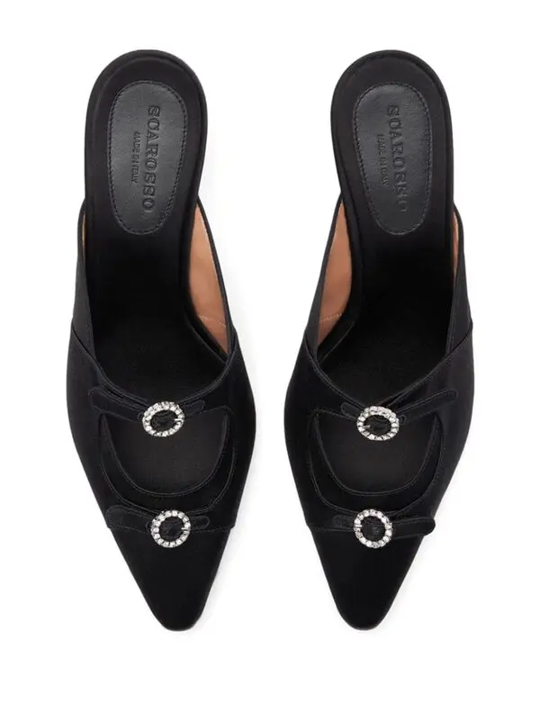 SCAROSSO Liz 55mm Mules - Black