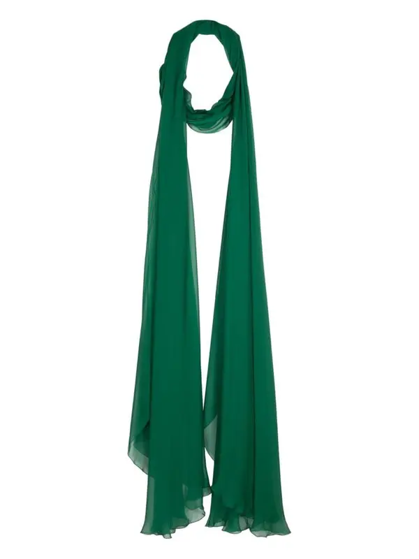 Zuhair Murad Chiffon-crepe Silk Scarf - Green