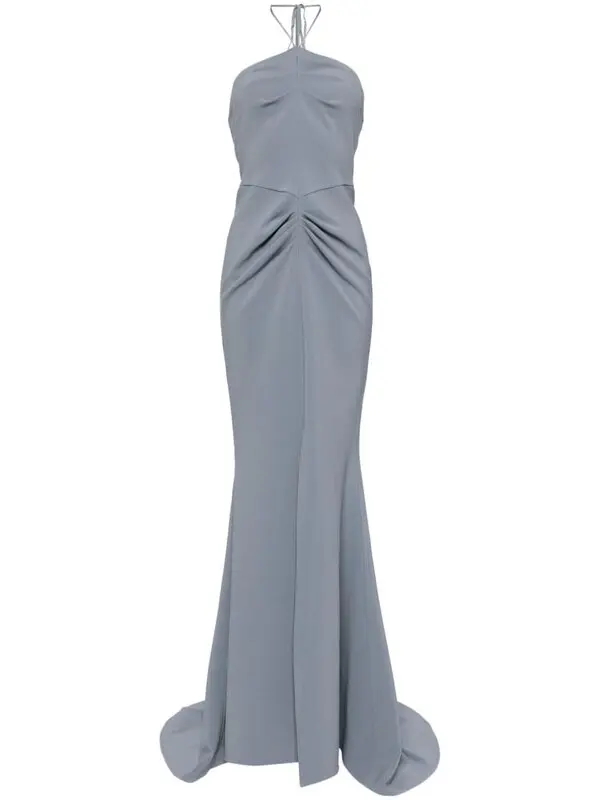 Maticevski Halterneck Maxi Dress - Green