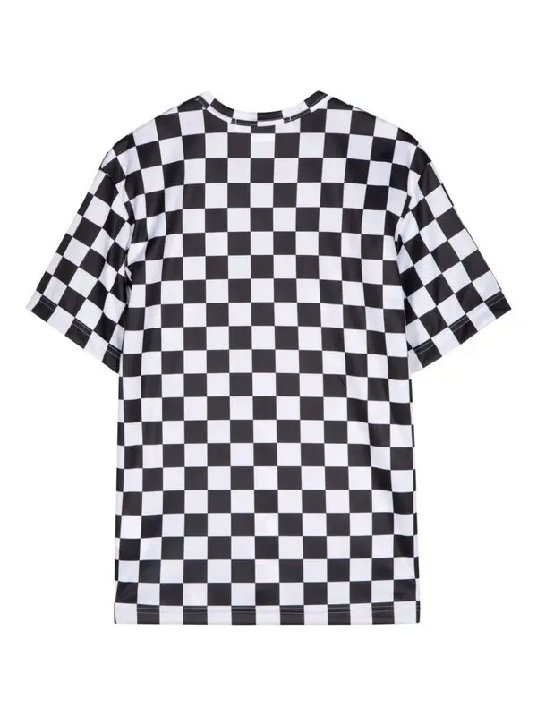 Comme Des Garçons Slogan-print Checkerboard T-shirt
