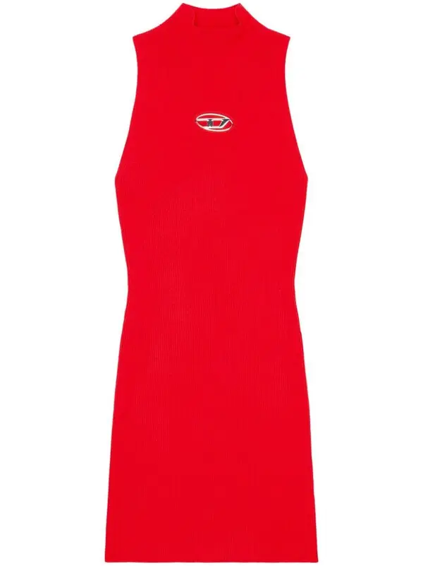 DIESEL® M-onervax Mock-neck Dress - Red