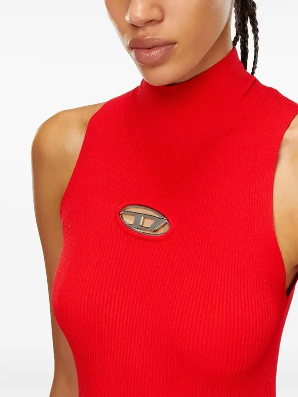 DIESEL® M-onervax Mock-neck Dress - Red