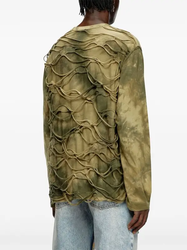 DIESEL® T-cranet-ls Textured Tie-dye T-shirt