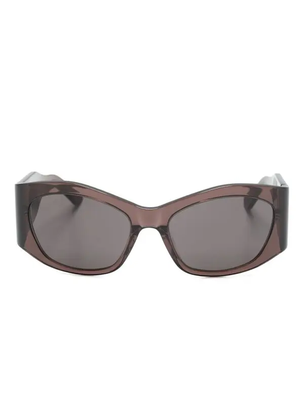 Balenciaga Geometric-frame Sunglasses - Brown