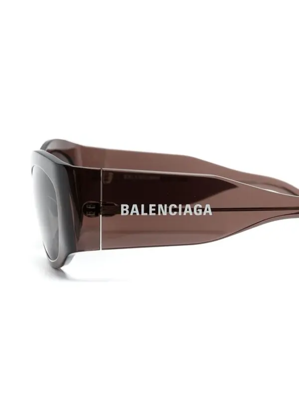 Balenciaga Geometric-frame Sunglasses - Brown