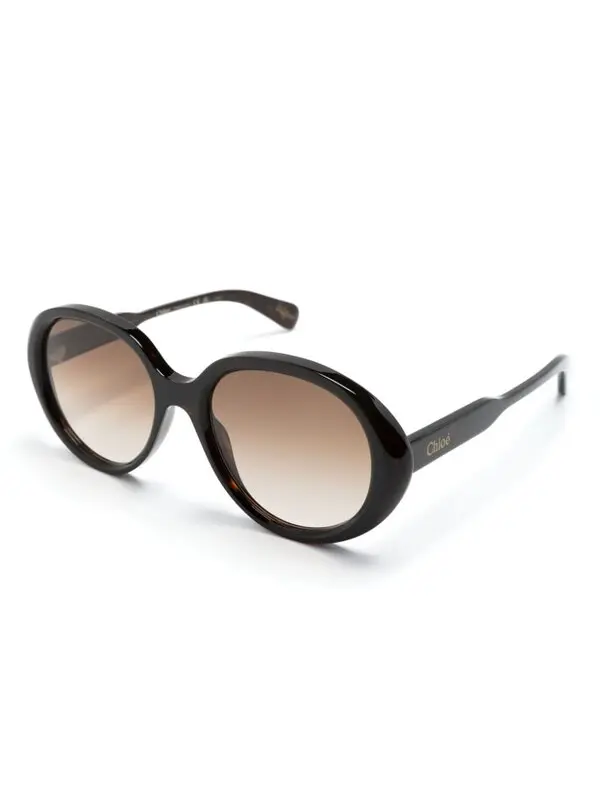 Chloé Gayia Oval-Frame Sunglasses In Brown - 19% Off  display picture 3