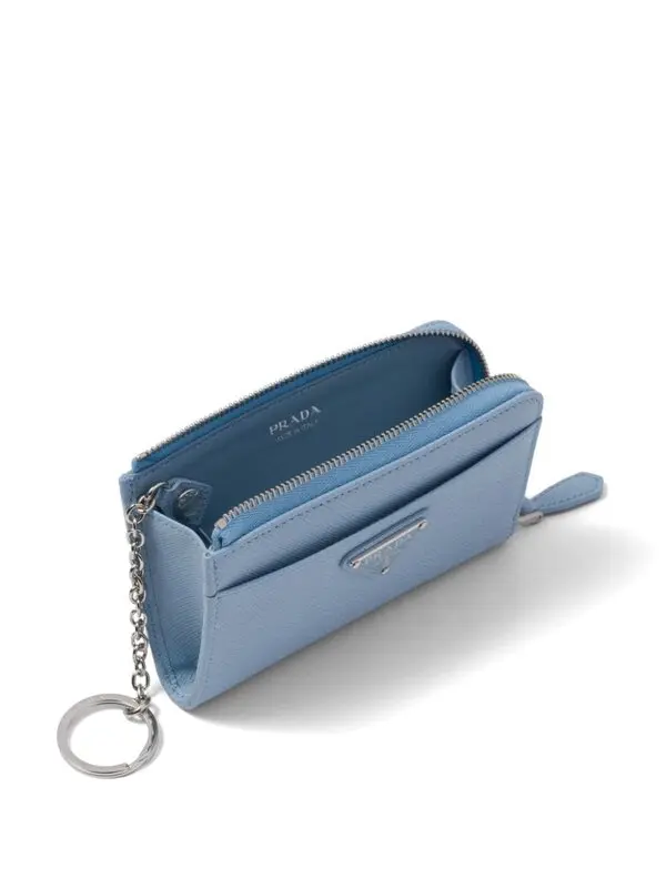 Prada Saffiano Leather Keychain - Blue