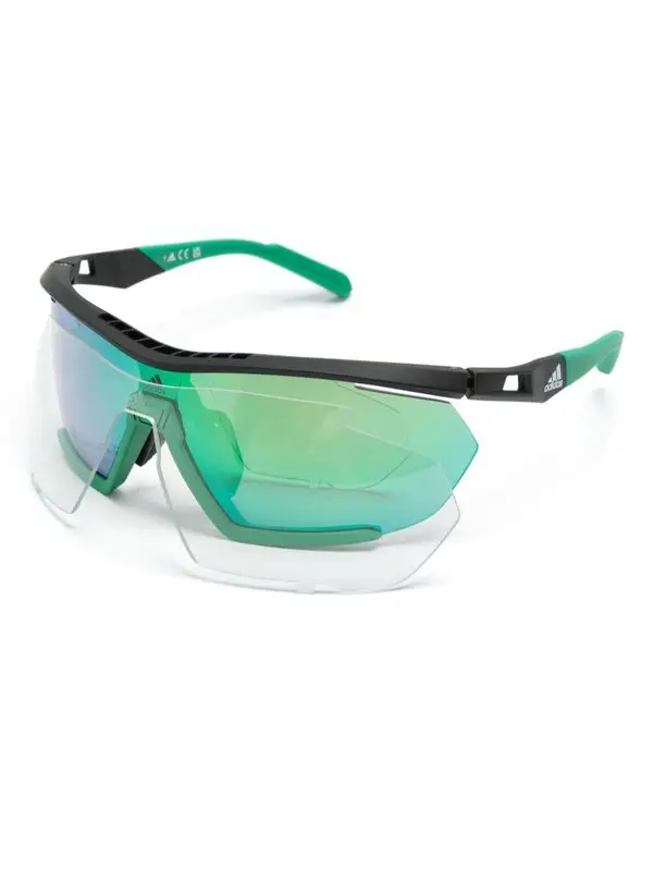 Adidas Cmpt Aero Lite Shield-frame Sunglasses