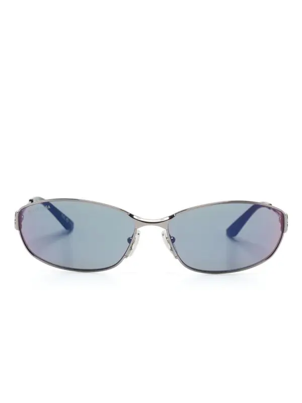 Balenciaga Oval-frame Sunglasses - Silver