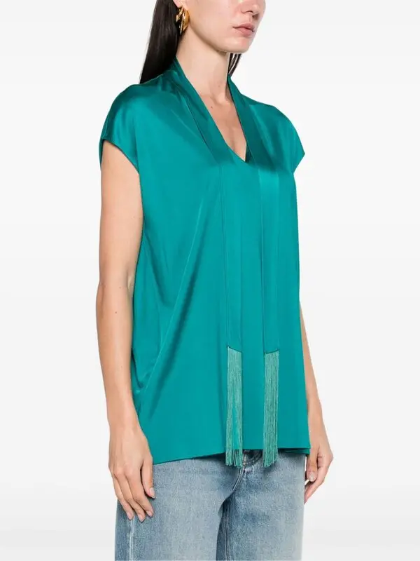 Roberto Cavalli Scarf-detail V-neck Blouse