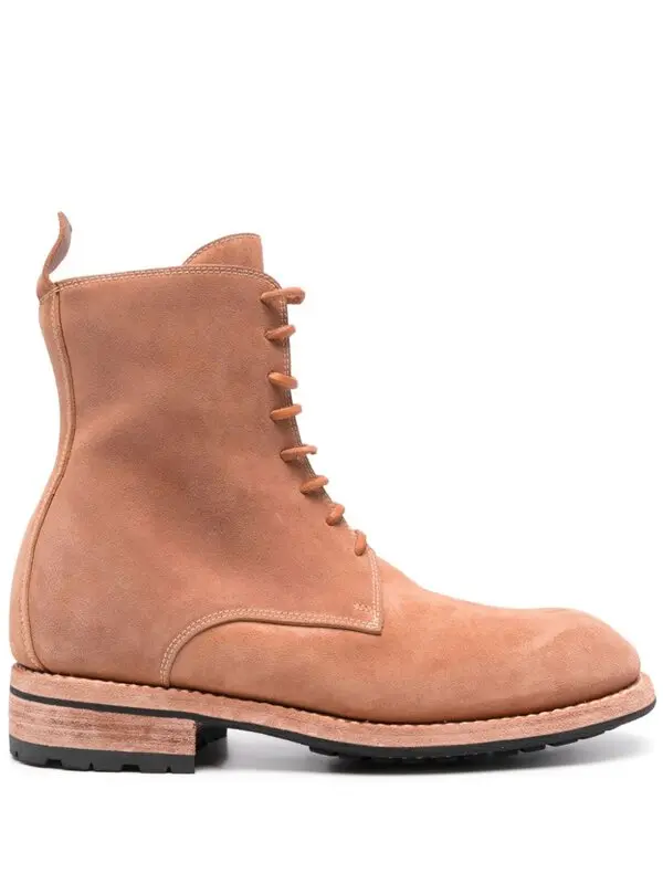 Guidi Leather Lace-up Combat Boots