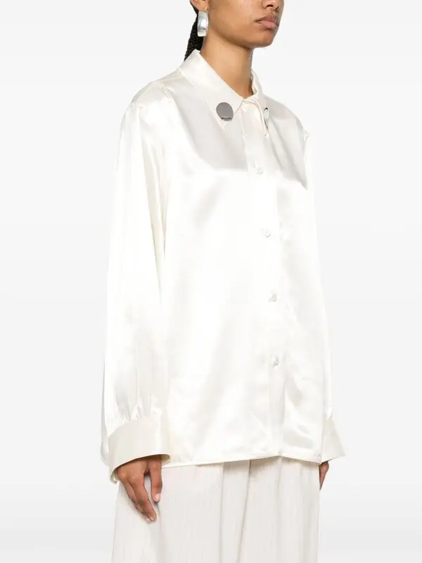 JIL SANDER Logo-appliqué Drop-shoulder Shirt