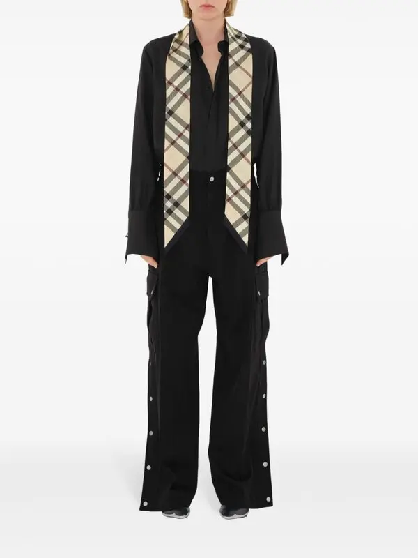 Burberry Skinny Check Silk Scarf - Neutrals