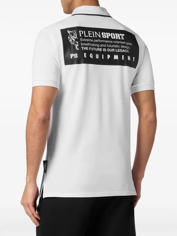 PLEIN SPORT Logo-print Piqué Polo Shirt