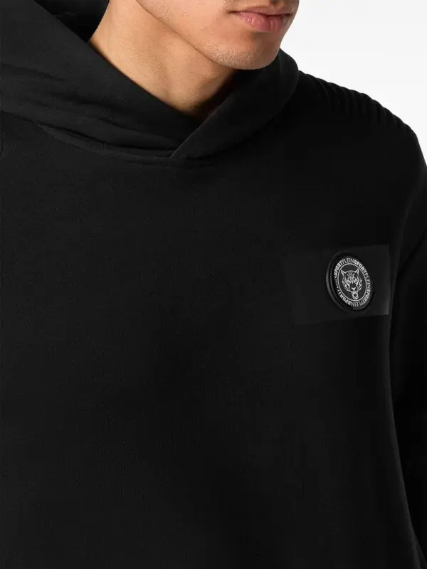 PLEIN SPORT Ribbed Panelling Hoodie