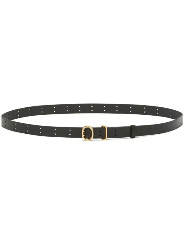 JIL SANDER Cannolo Leather Belt - Black