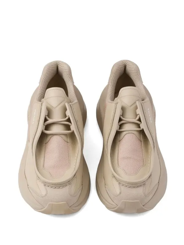 Prada Systeme Leather Sneakers - Neutrals