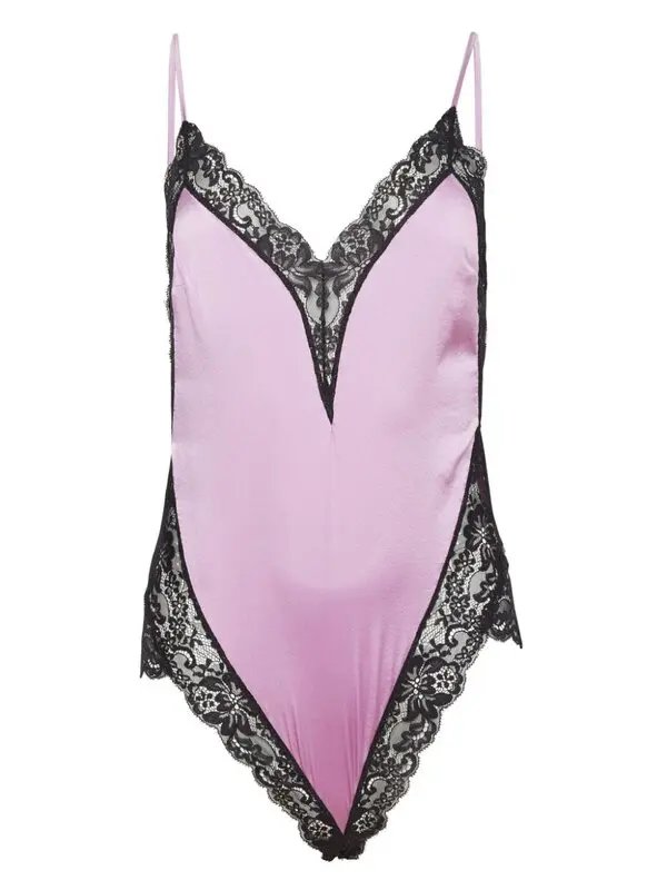 Fleur Du Mal Venus Lace Teddy - Purple