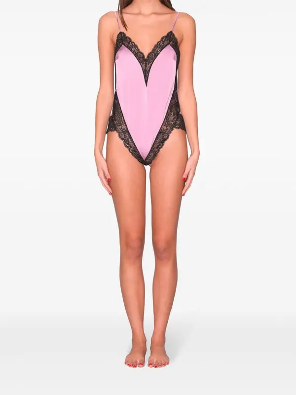 FLEUR DU MAL Venus Lace Teddy - Purple