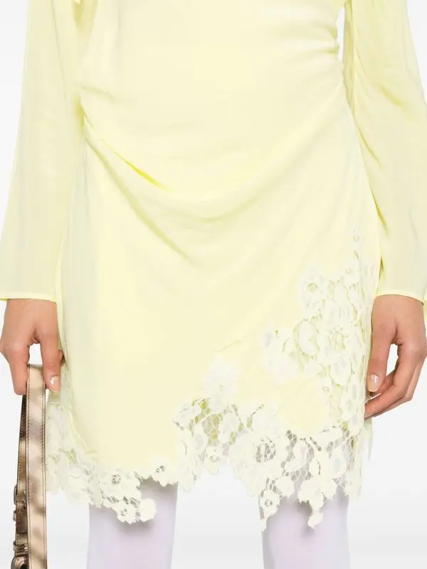 Acne Studios Floral-lace Mini Dress - Yellow