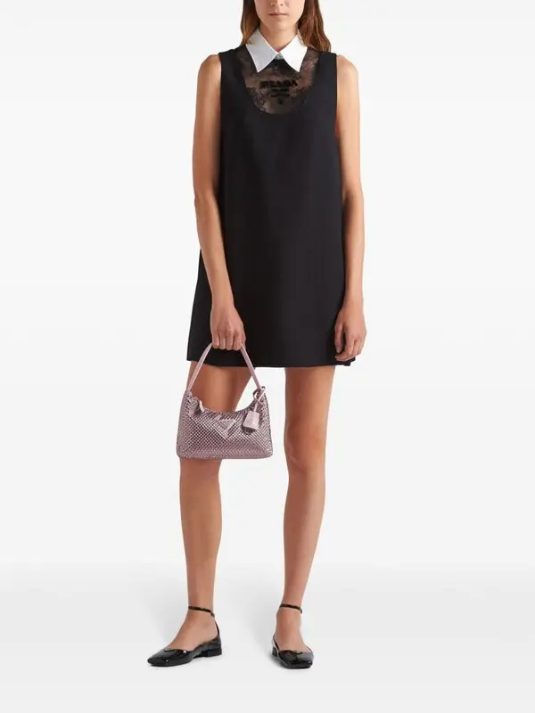Prada Re-edition Crystal-embellished Mini Bag - Pink