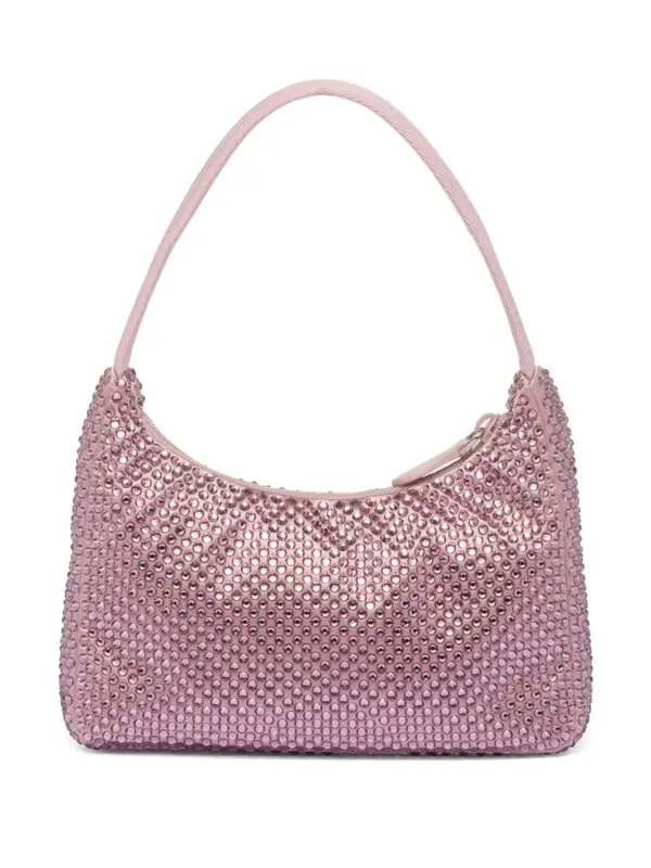 Prada Re-edition Crystal-embellished Mini Bag - Pink