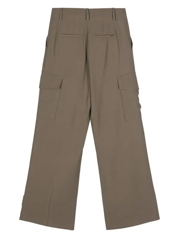 BLANCA VITA Wide-leg Cargo Trousers - Green