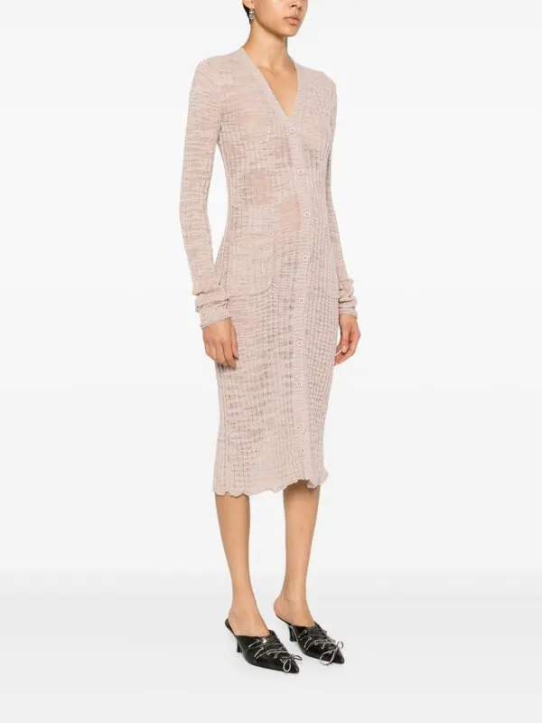 Acne Studios Semi-sheer Ribbed-knit Cardigan