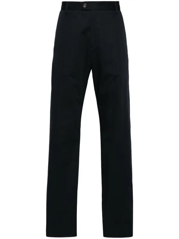 Alexander McQueen Gabardine Straight-leg Trousers - Blue
