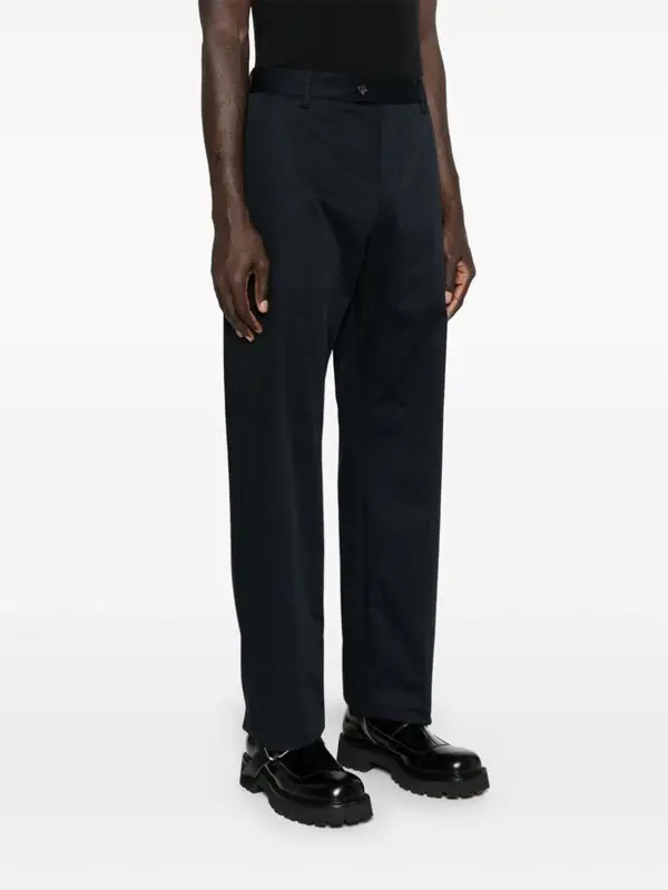 Alexander McQueen Gabardine Straight-leg Trousers - Blue