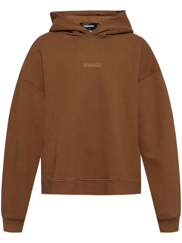 Dsquared2 Logo Print Hoodie - Brown
