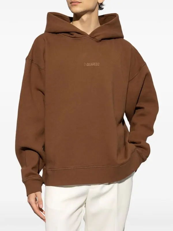 Dsquared2 Logo Print Hoodie - Brown