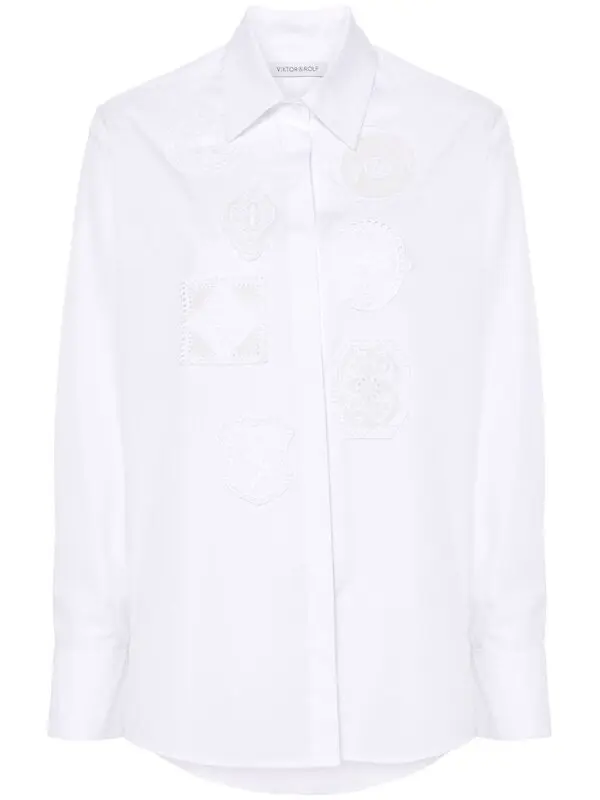Viktor & Rolf Patch-embroidered Cotton Shirt