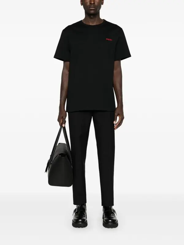 Alexander McQueen Logo-embroidered Cotton T-shirt