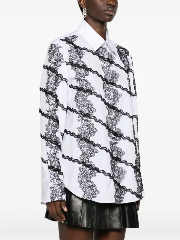 Viktor & Rolf Lace Appliqué Cotton Shirt