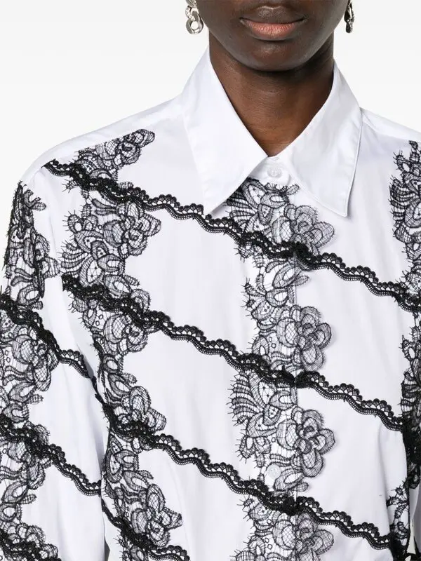 Viktor & Rolf Lace Appliqué Cotton Shirt