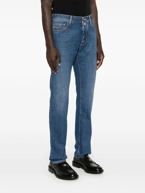 Jacob Cohen Bard Mid-rise Slim-cut Jeans - Blue