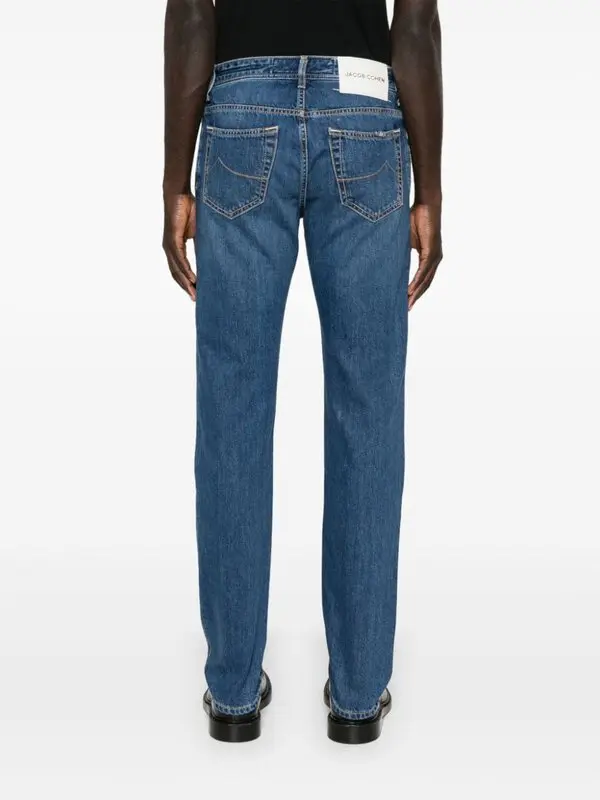 Jacob Cohen Bard Mid-rise Slim-cut Jeans - Blue
